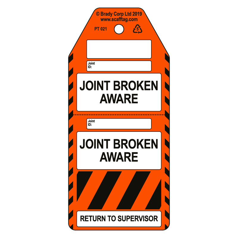 50 X Joint Broken Aware Tags £28.28 PT021